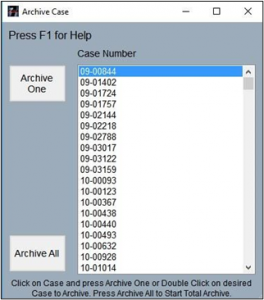 Archive Tab – PMI | Manual