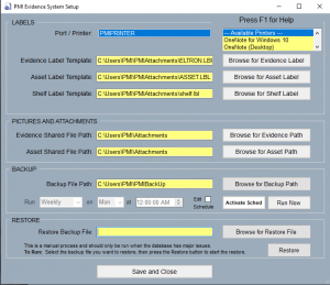 System Setup – PMI | Manual